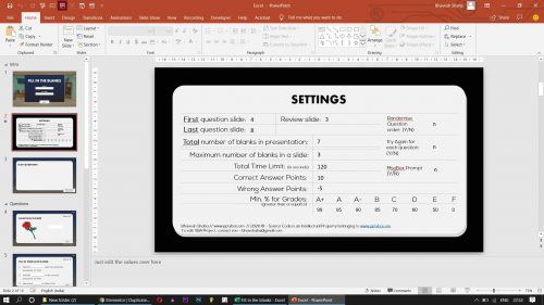 Download Fill in the Blanks PowerPoint Game Template FREE